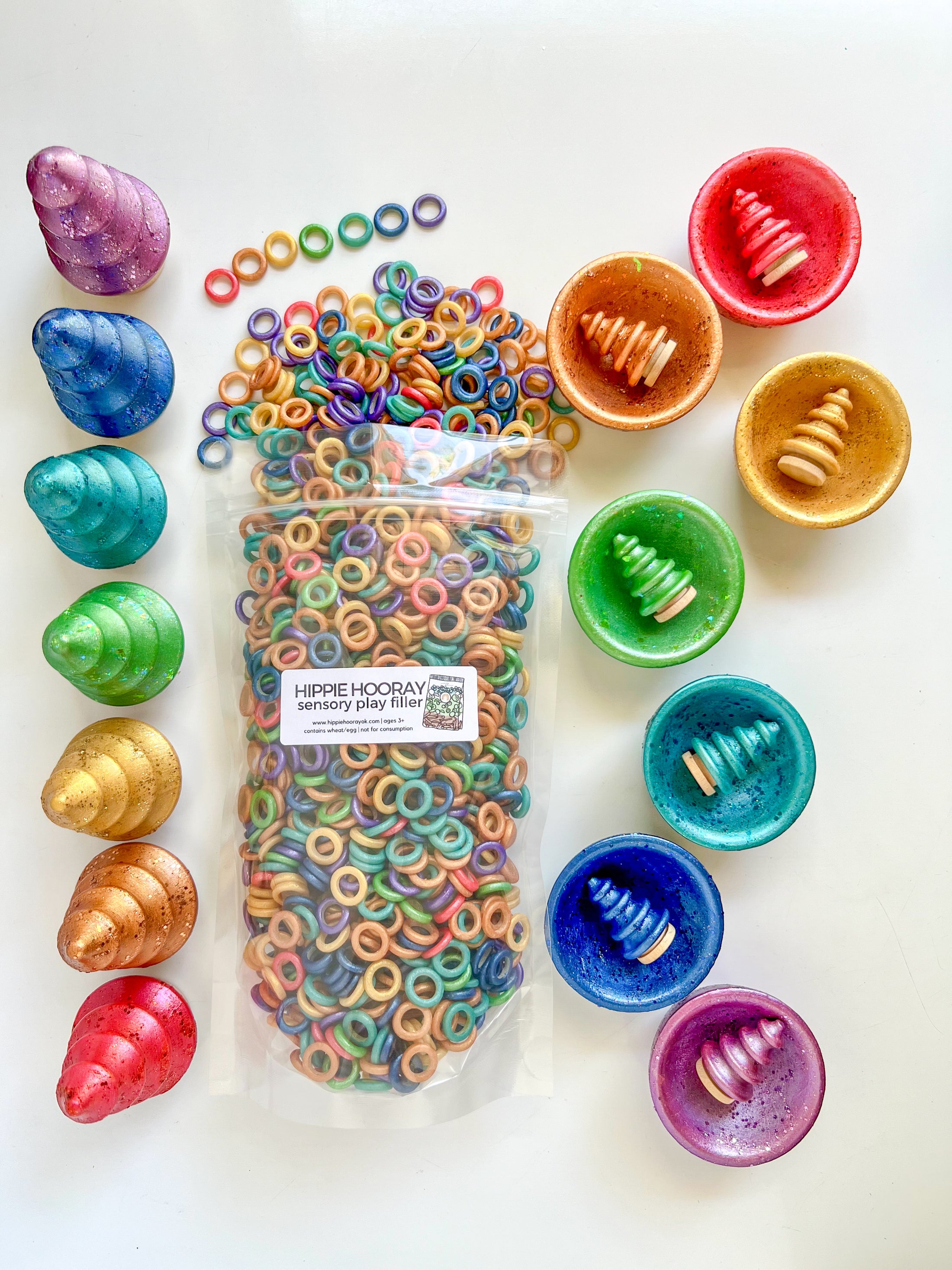 Ring Around the Rainbow Sensory Bin Filler – Hippie Hooray Sensory Play