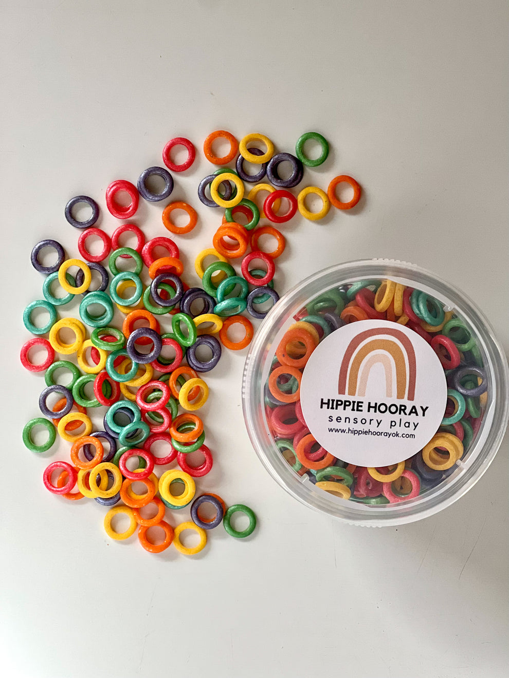 Ring Around the Rainbow Sensory Bin Filler – Hippie Hooray Sensory Play